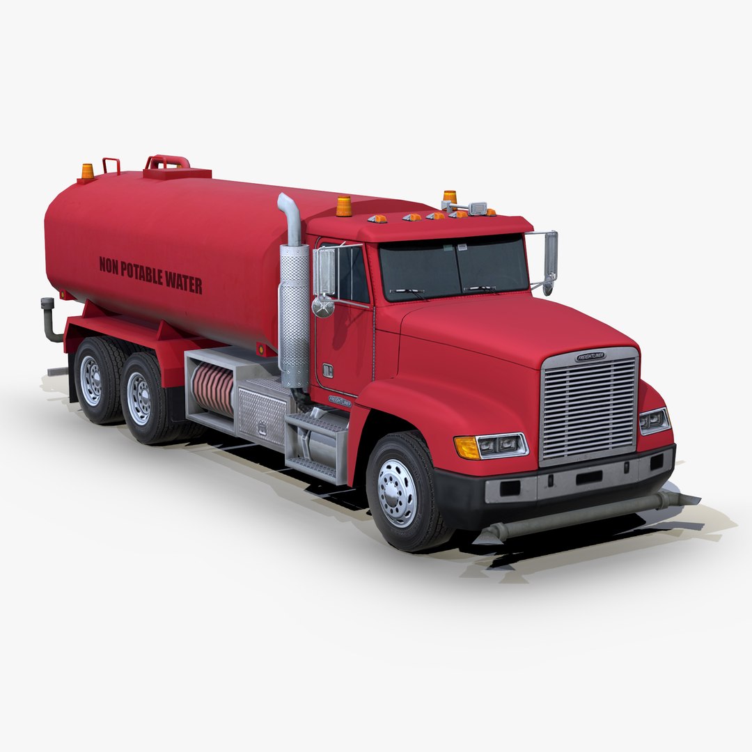 Freightliner FLD 120 2000 Water Truck S03 Model - TurboSquid 2112506
