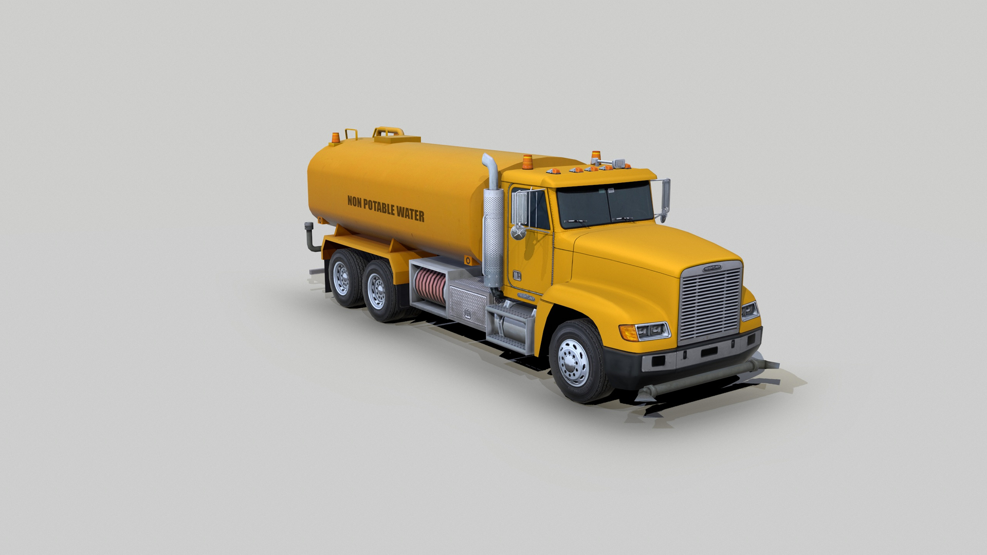 Freightliner FLD 120 2000 Water Truck S03 Model - TurboSquid 2112506