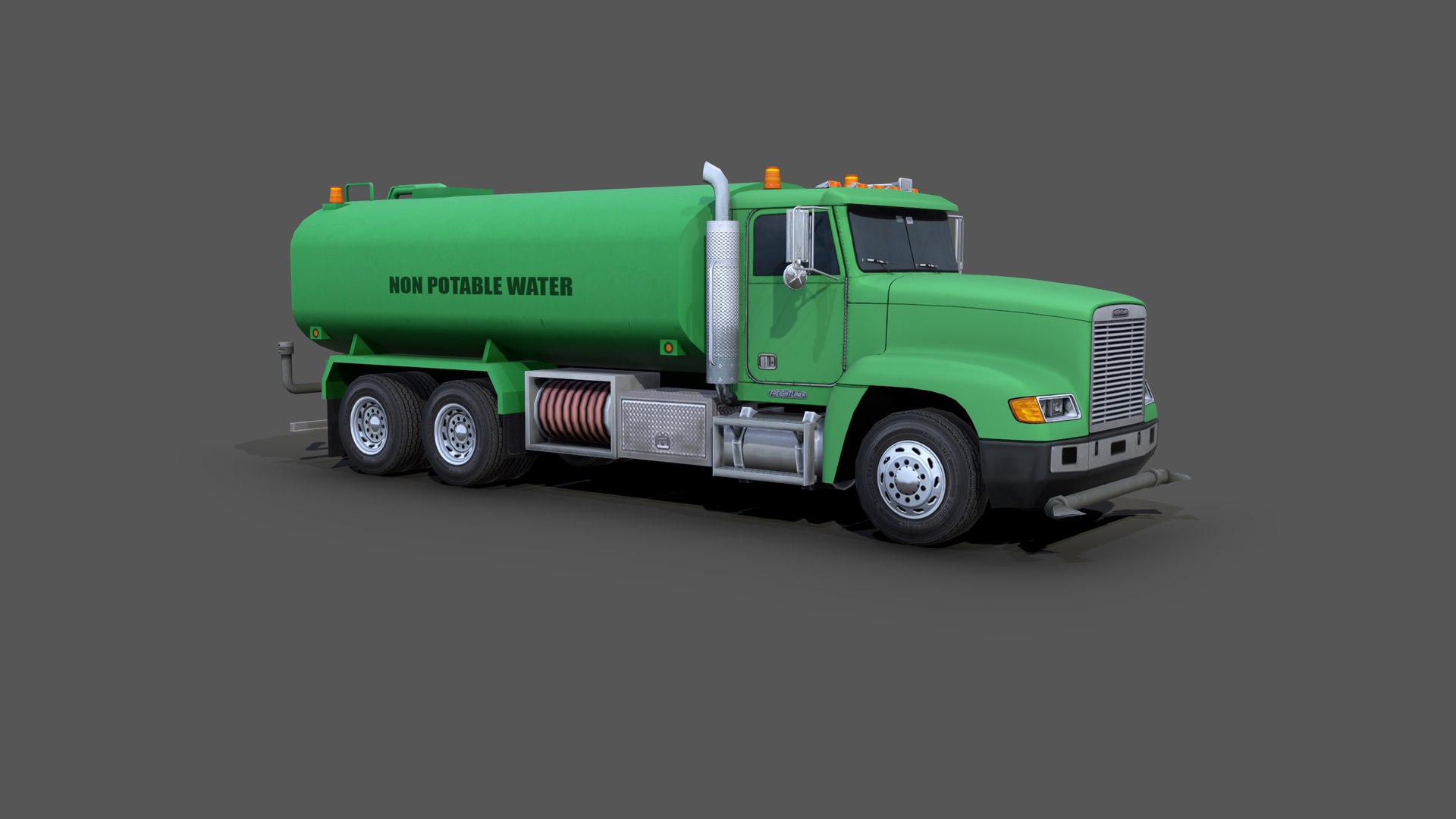 Freightliner FLD 120 2000 Water Truck S03 Model - TurboSquid 2112506