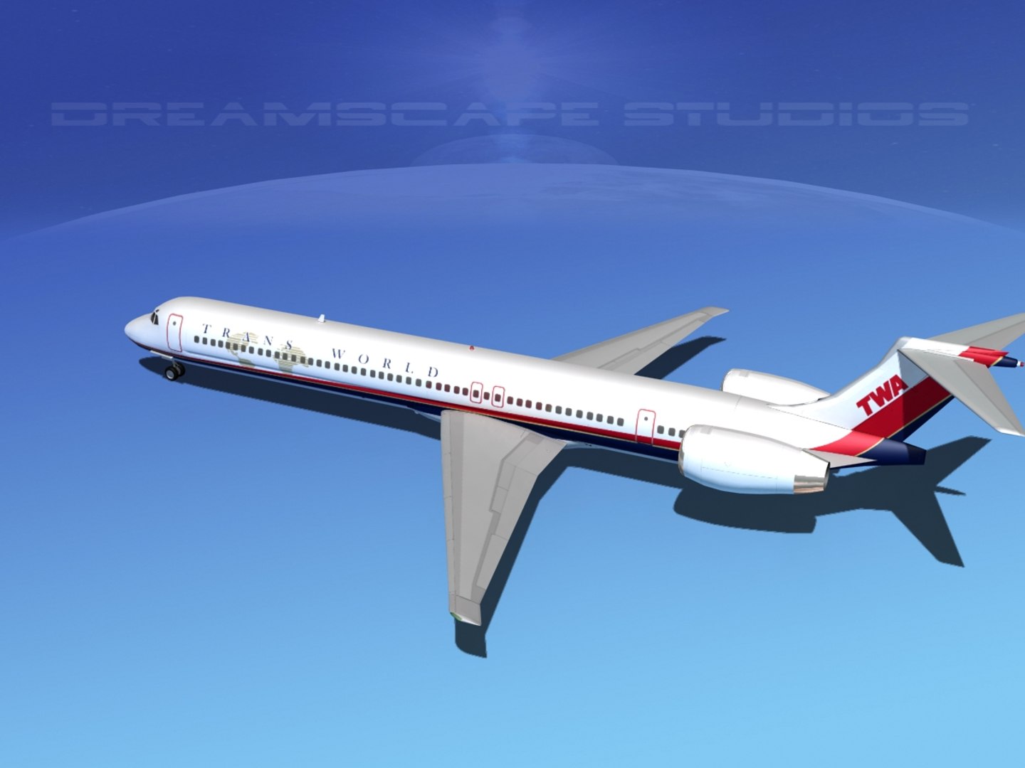 Mcdonnell Douglas Md-80 World 3d Max