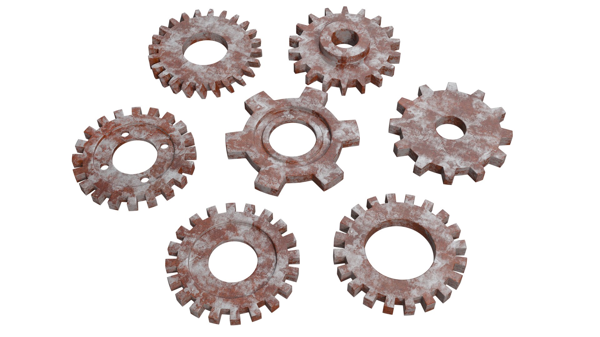 Gears Set Rust 3D Model - TurboSquid 2327032
