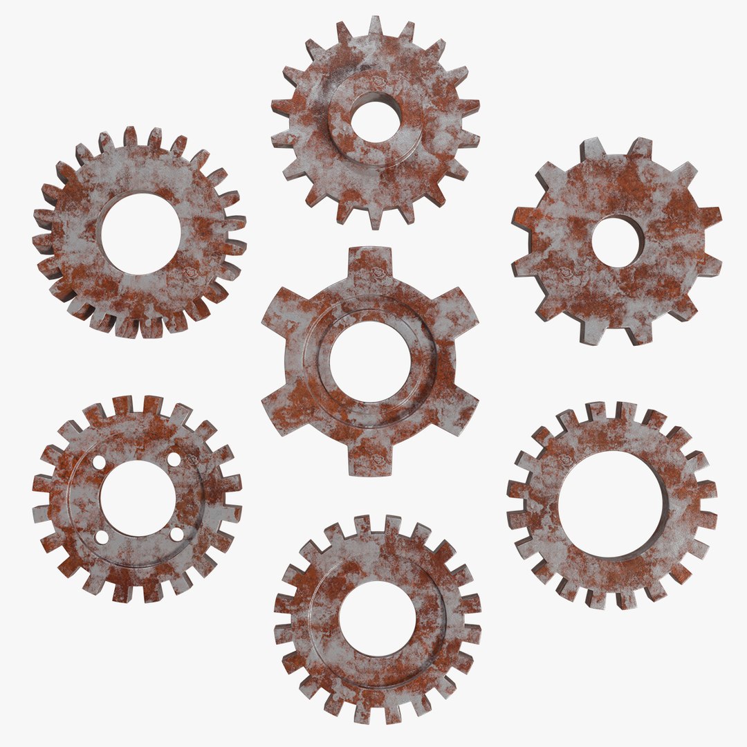Gears Set Rust 3D Model - TurboSquid 2327032