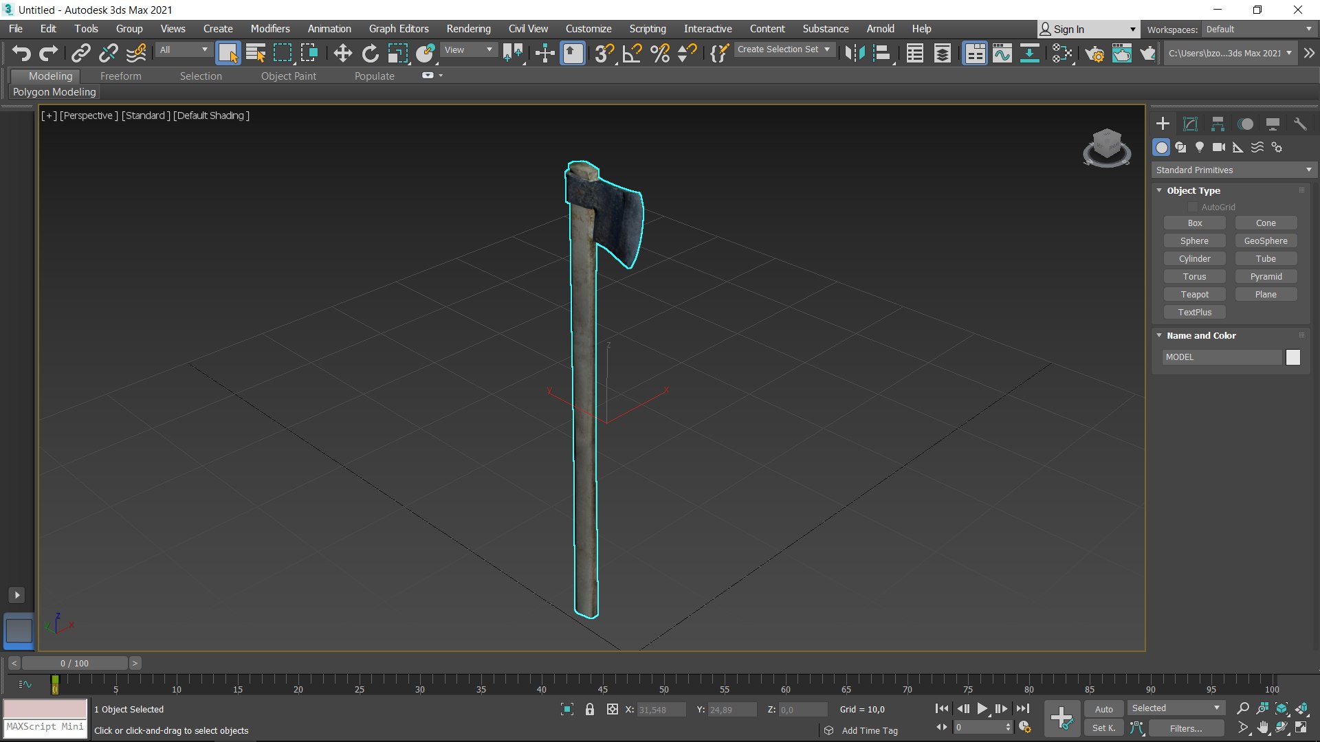 3D Long Axe Scan - TurboSquid 2077679