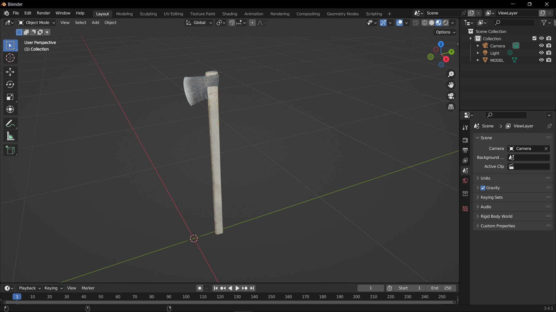 3D Long Axe Scan - TurboSquid 2077679