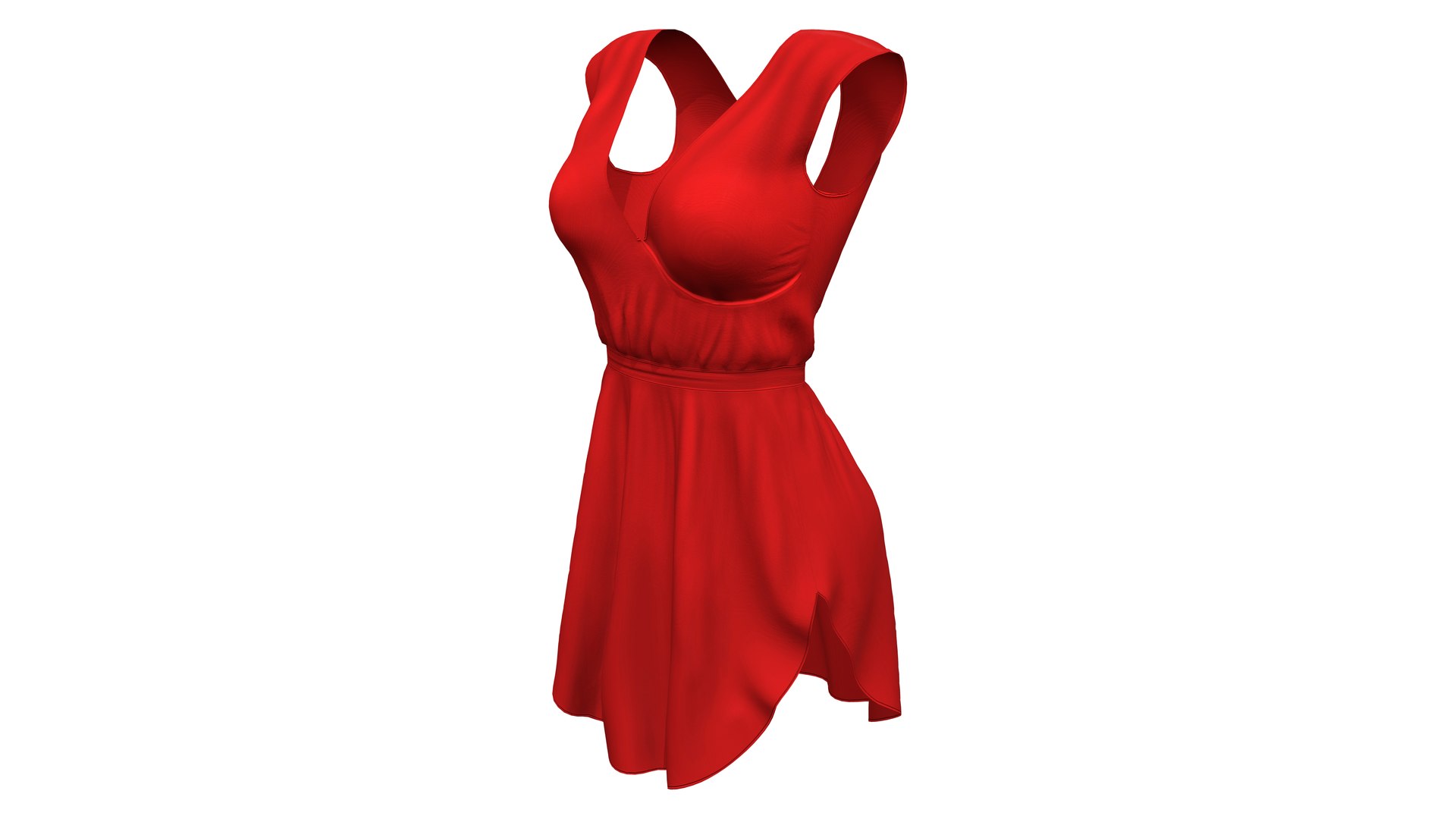 Short Hem Dress 3D Model - TurboSquid 1940494