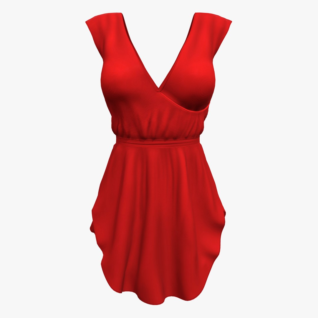 Short Hem Dress 3D model - TurboSquid 1940494