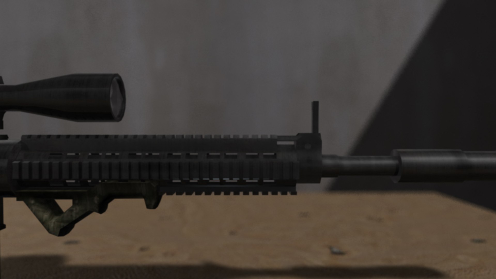3d Model Of Modern Weapon Sr25