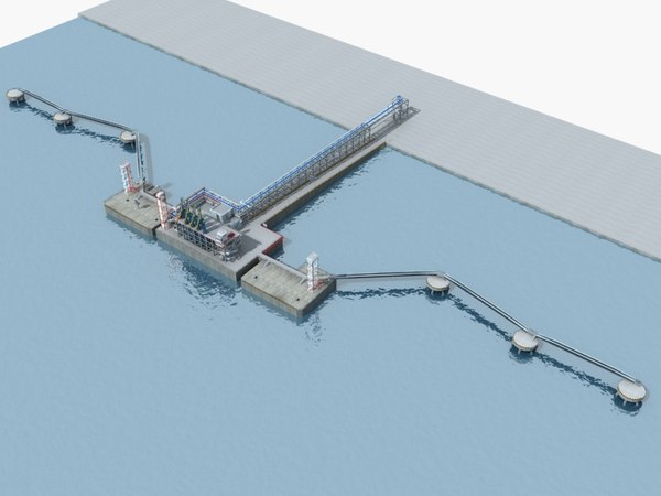 Lng loading wharf model - TurboSquid 1431081