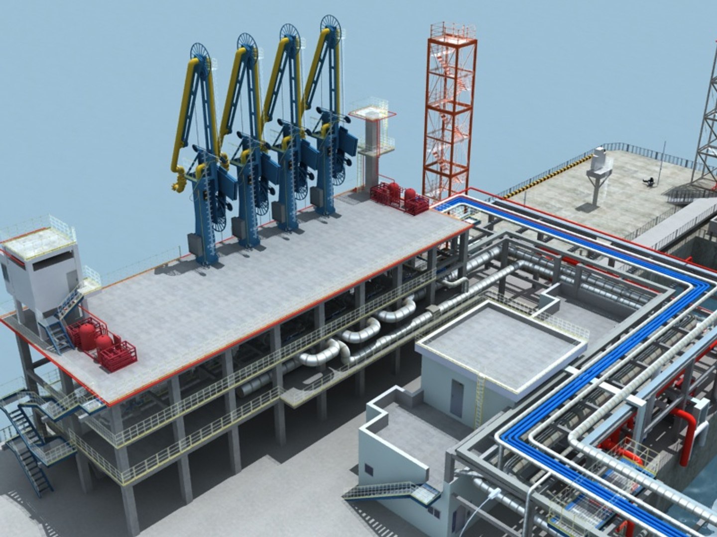 Lng Loading Wharf Model - TurboSquid 1431081