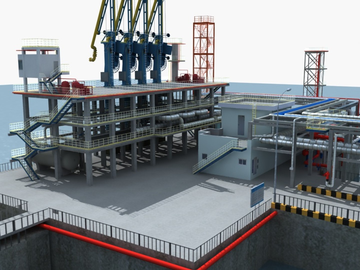 Lng Loading Wharf Model - TurboSquid 1431081