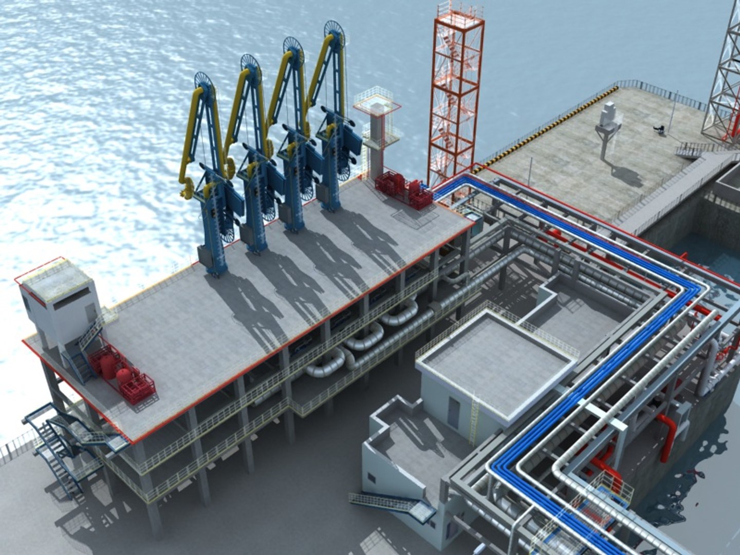 Lng Loading Wharf Model - TurboSquid 1431081