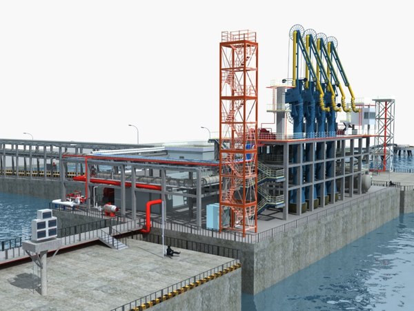 Lng loading wharf model - TurboSquid 1431081