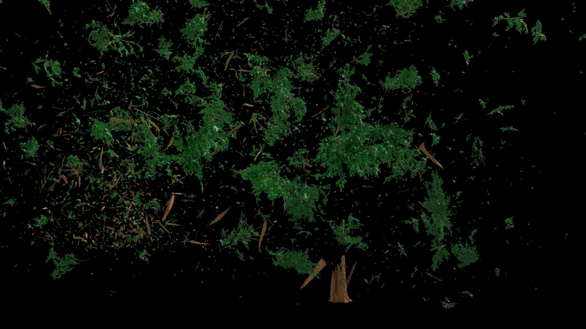 Tree Shatters Houdini 3d 3ds