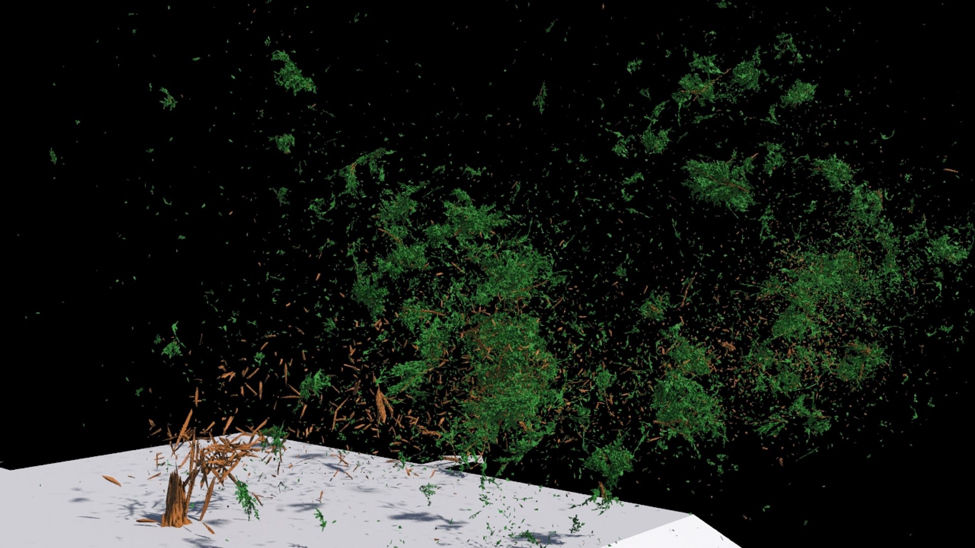 Tree Shatters Houdini 3d 3ds