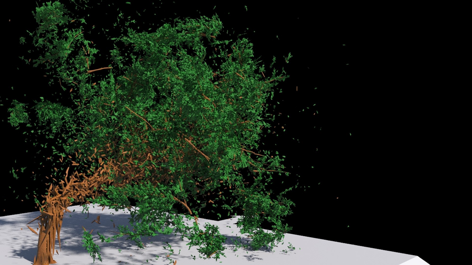 Tree Shatters Houdini 3d 3ds