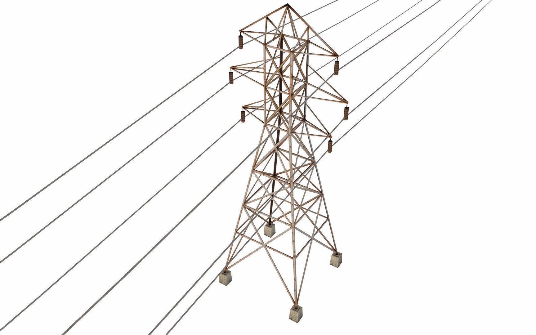 Realistic Electric Power Line 3D Model - TurboSquid 1508762