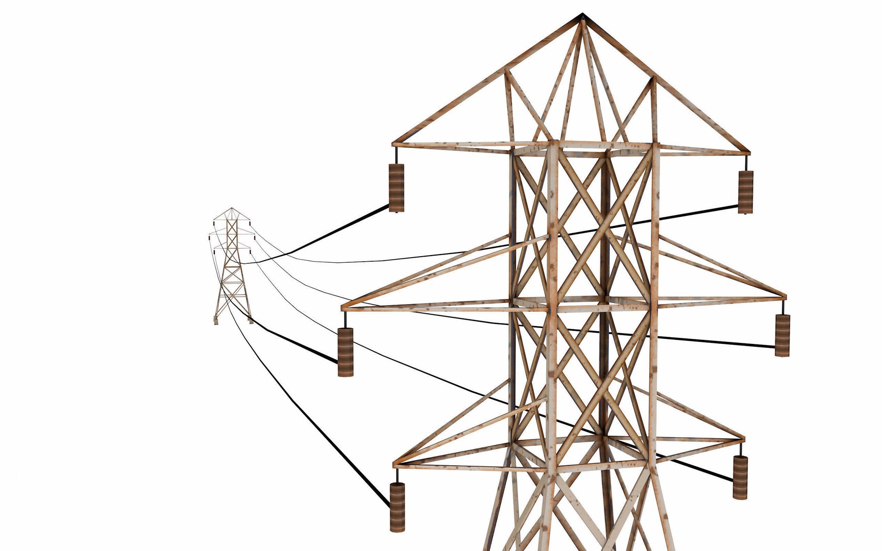 Realistic Electric Power Line 3D Model - TurboSquid 1508762