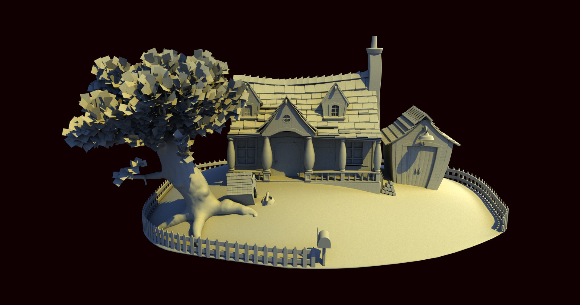 Toon House 3D Model - TurboSquid 1368549