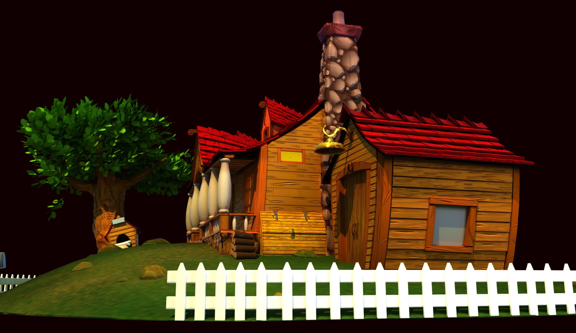 Toon House 3D Model - TurboSquid 1368549