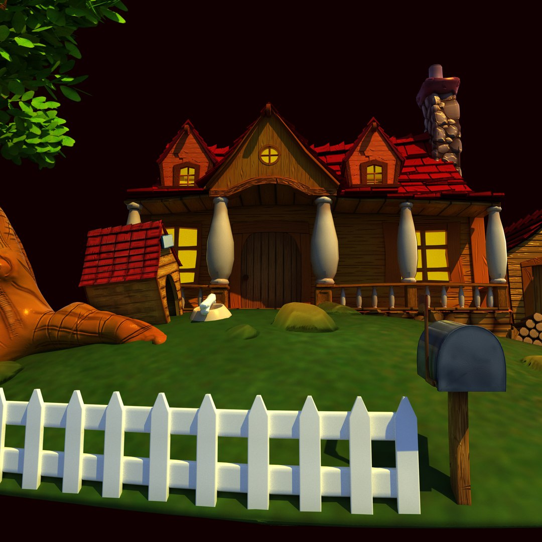 Toon House 3D Model - TurboSquid 1368549
