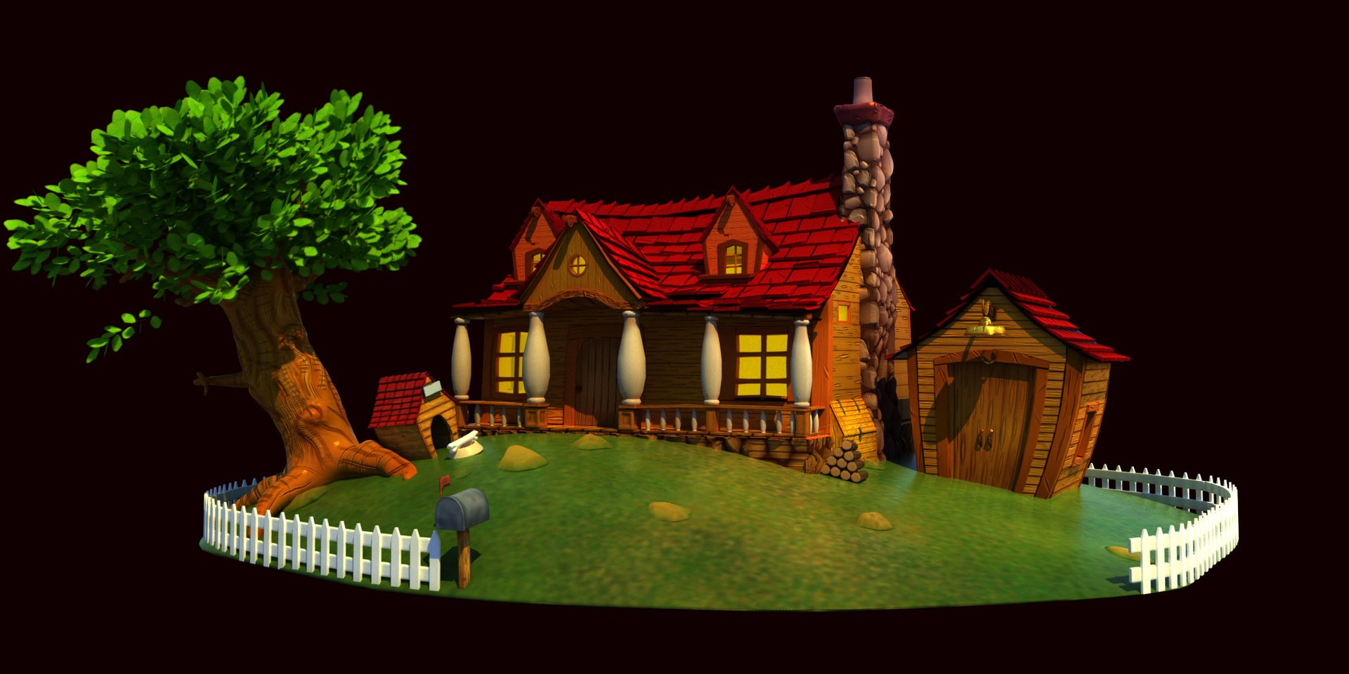 Toon House 3D Model - TurboSquid 1368549