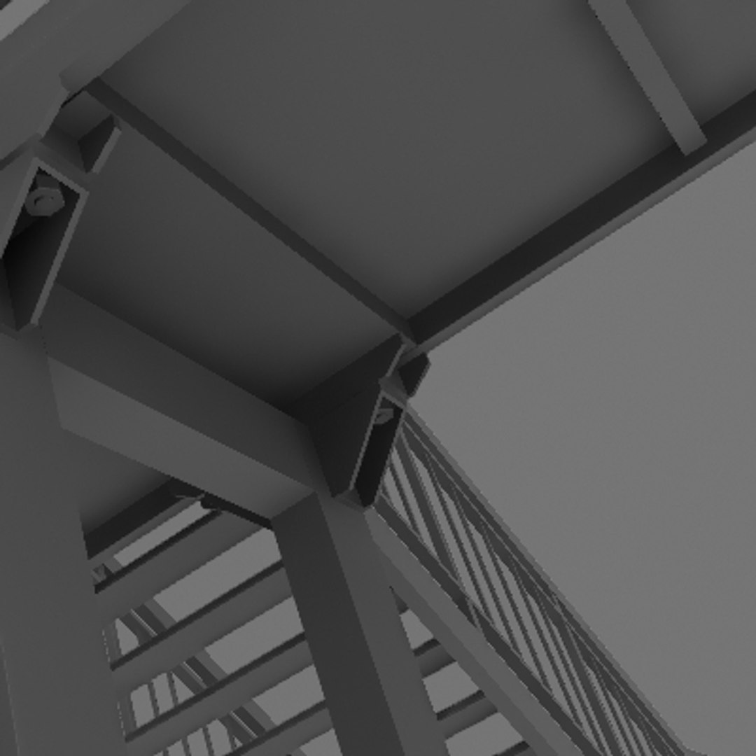 3d Steel Footbridge Span