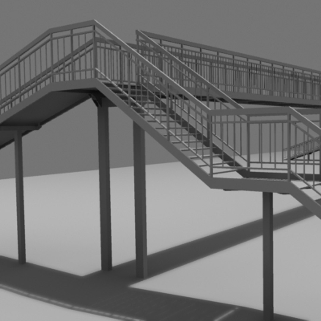 3d Steel Footbridge Span