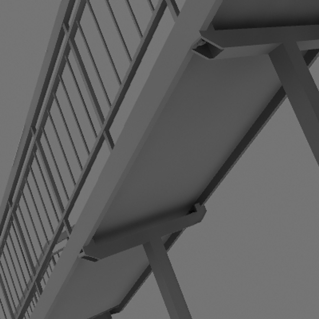 3d Steel Footbridge Span