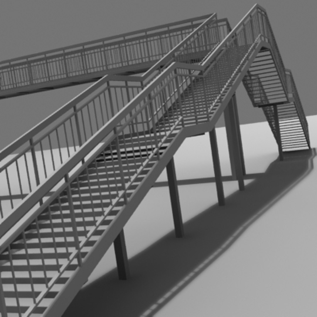 3d Steel Footbridge Span