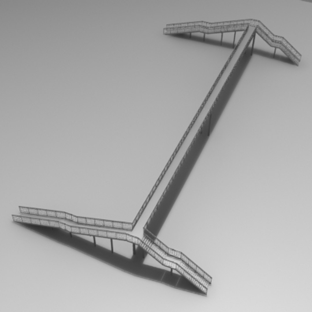 3d Steel Footbridge Span
