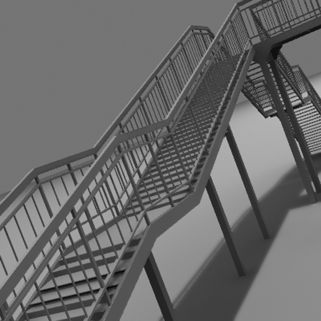 3d Steel Footbridge Span