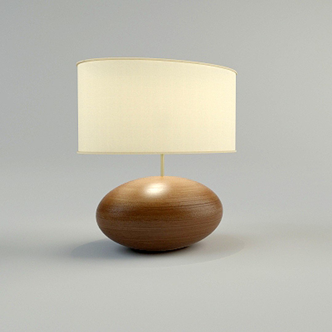 3d model table lamp - materials