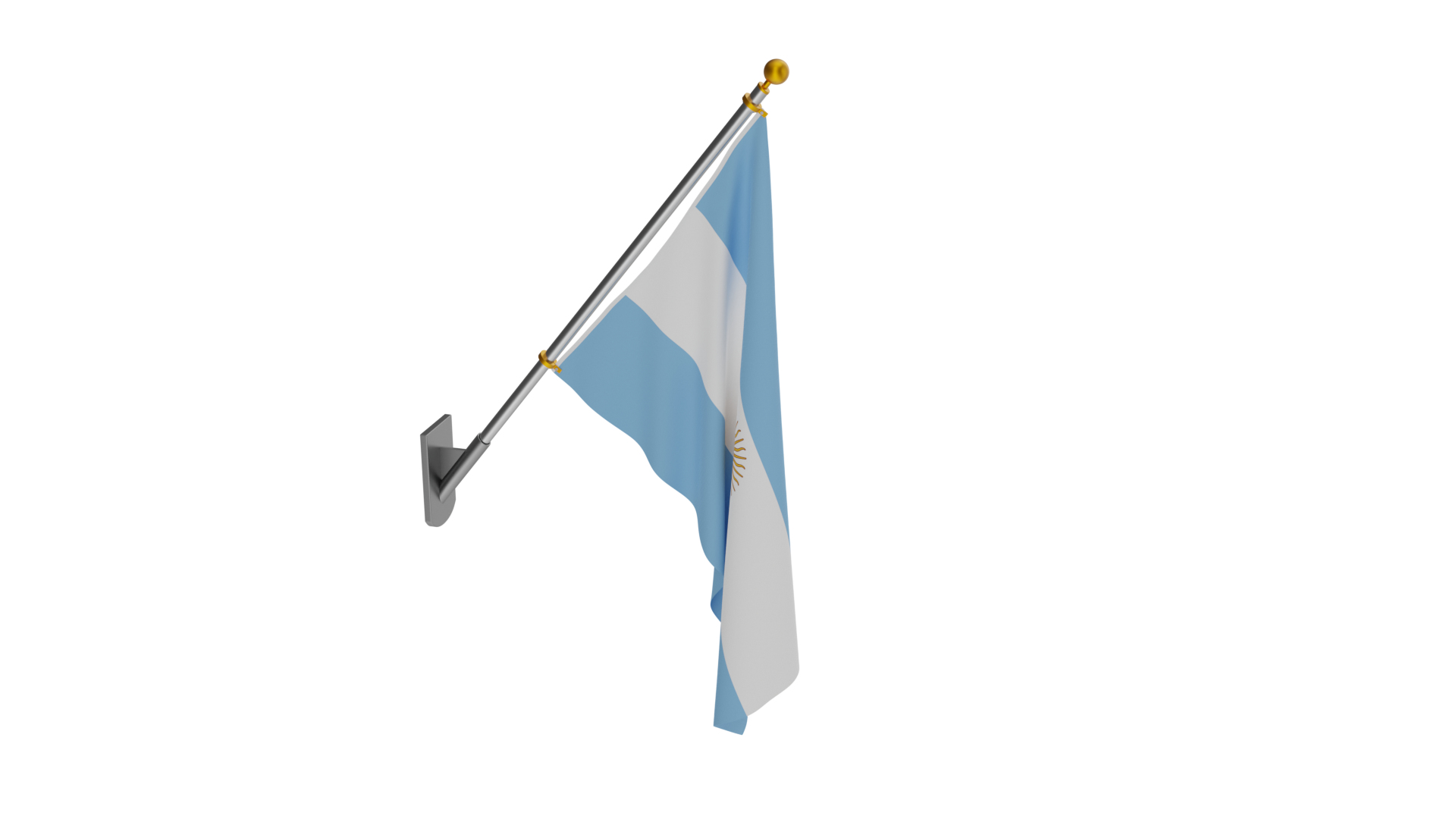 3D Wall Flag Argentina - TurboSquid 2201734