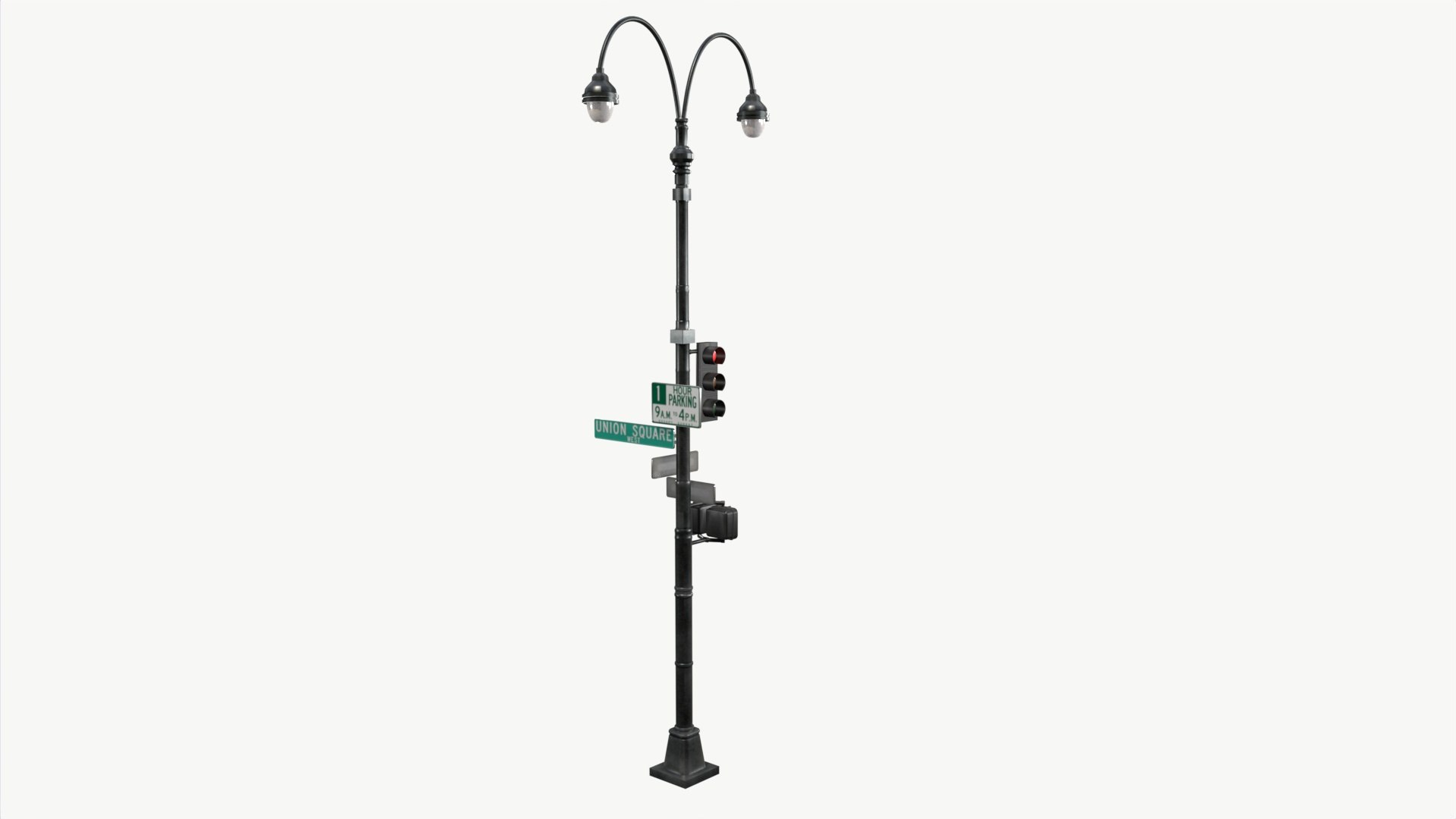 3D COLLECTION LowPoly Traffic Light With Street Lamp Model - TurboSquid ...