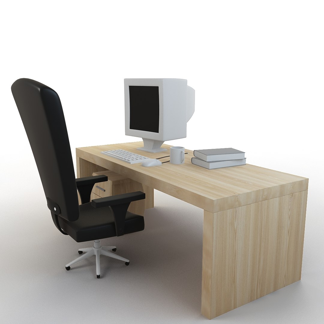 Cartoon Office Desk 3D Model | 1145498 | TurboSquid