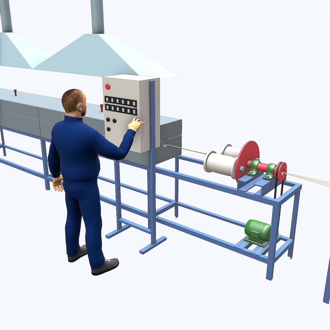 Fibre-reinforced Plastic Rebar Factory Model - TurboSquid 1297054