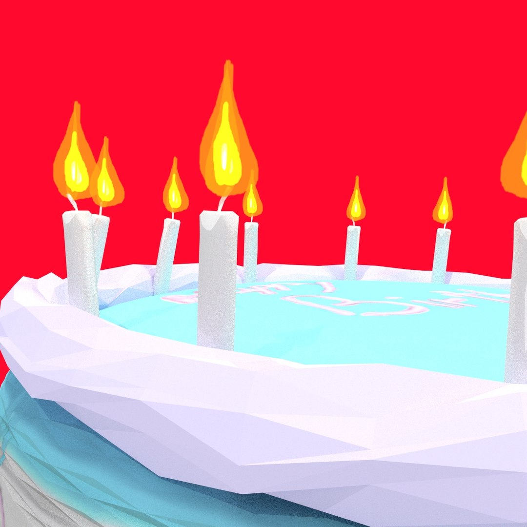 birthday cake 3d obj