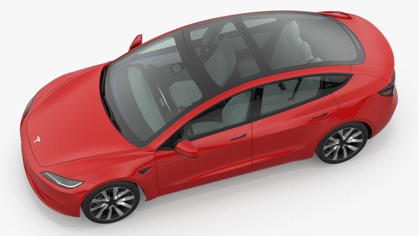 modelo 3d Tesla Model 3 2024 Luces rojas encendidas - TurboSquid 2256280