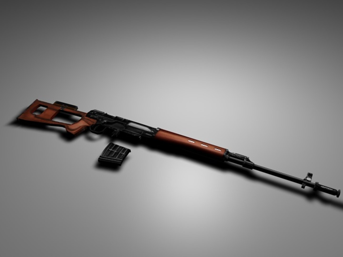 Dragunov Rifle 3d Model