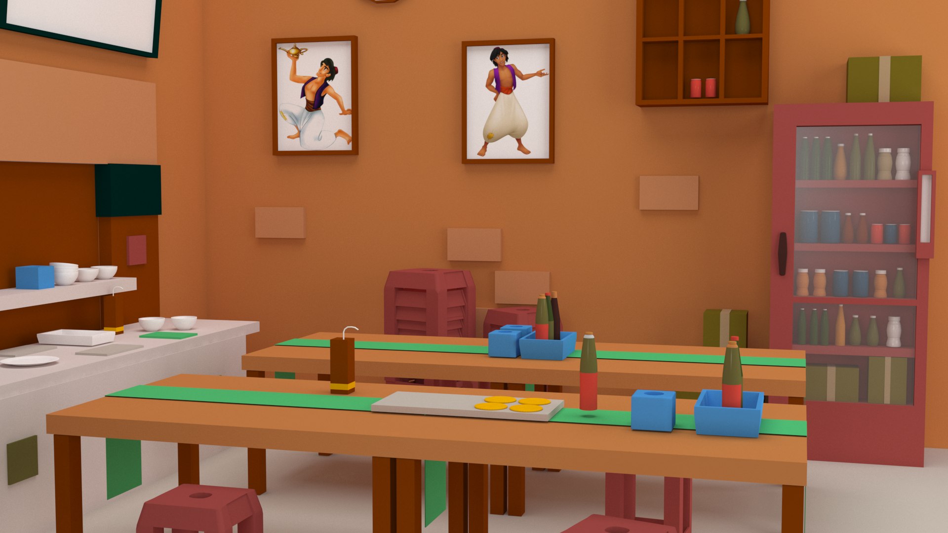 Mini Restaurant Model - TurboSquid 1731563