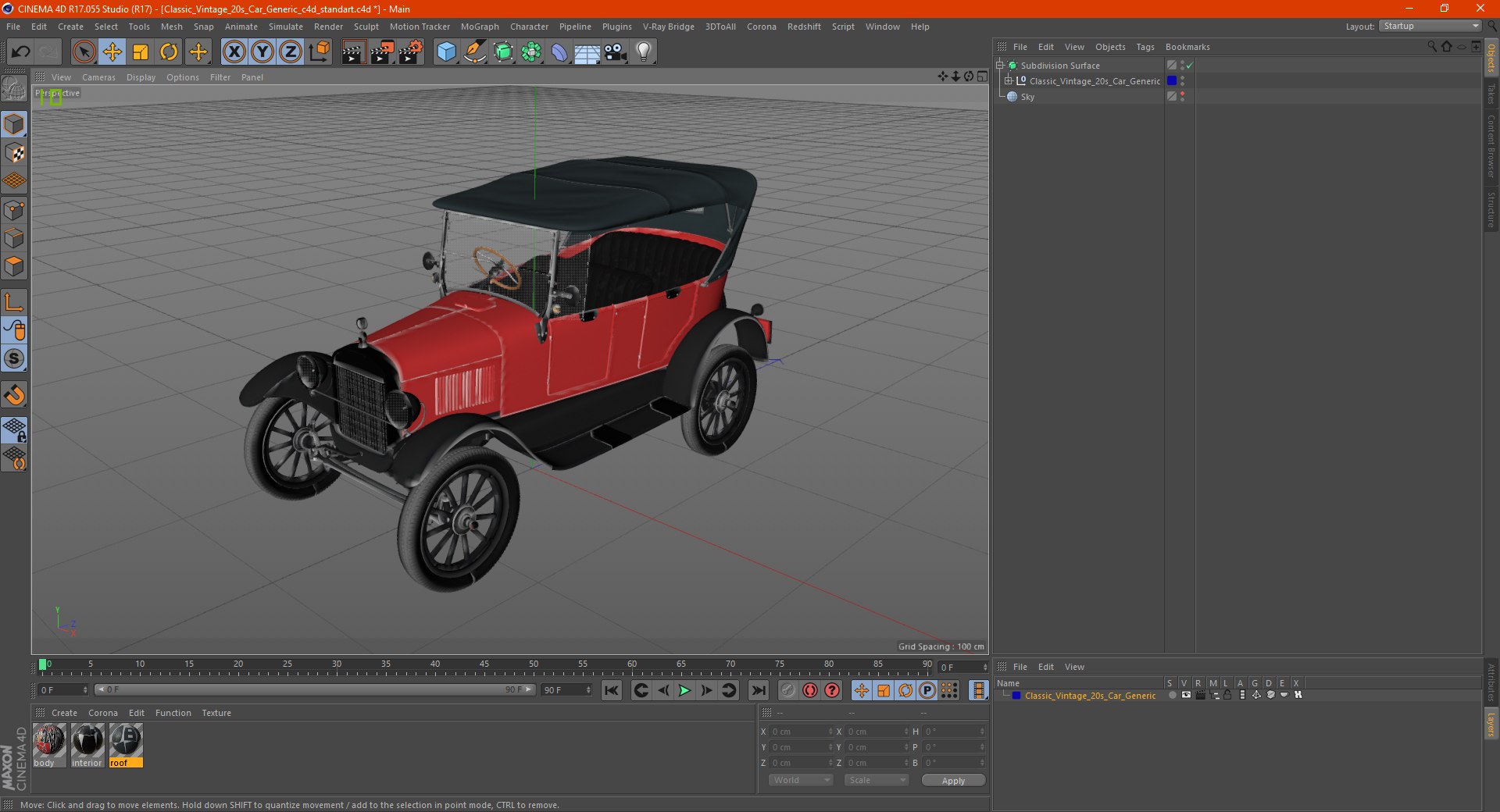 Classic Vintage 20s Car Model - TurboSquid 1551732
