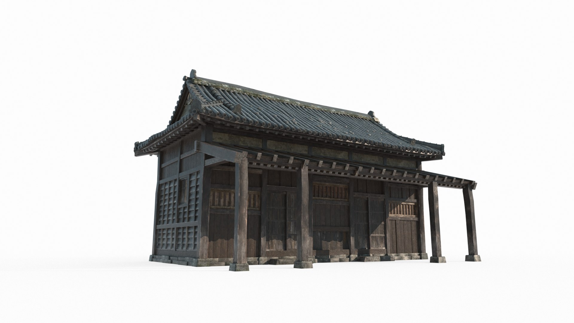 Ancient Asian Architectural Tile Houses 3D Model - TurboSquid 2456016