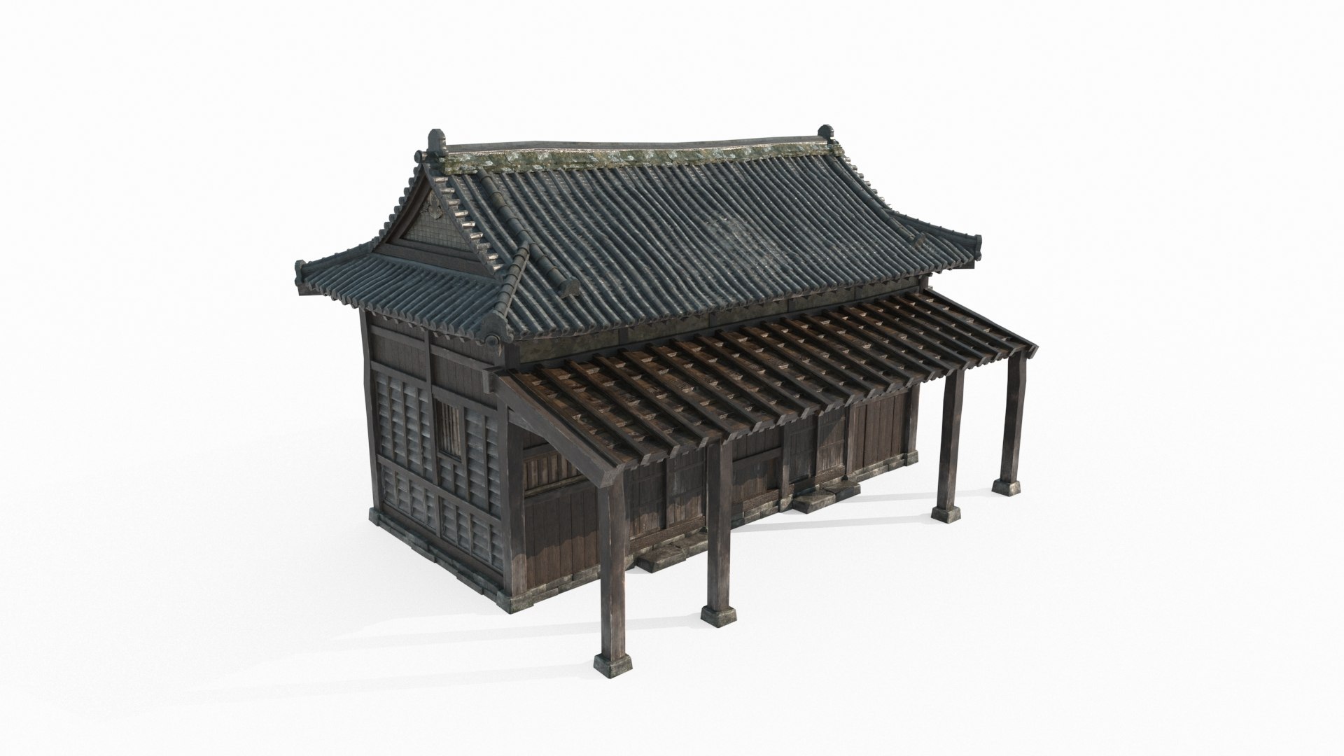 Ancient Asian Architectural Tile Houses 3D Model - TurboSquid 2456016