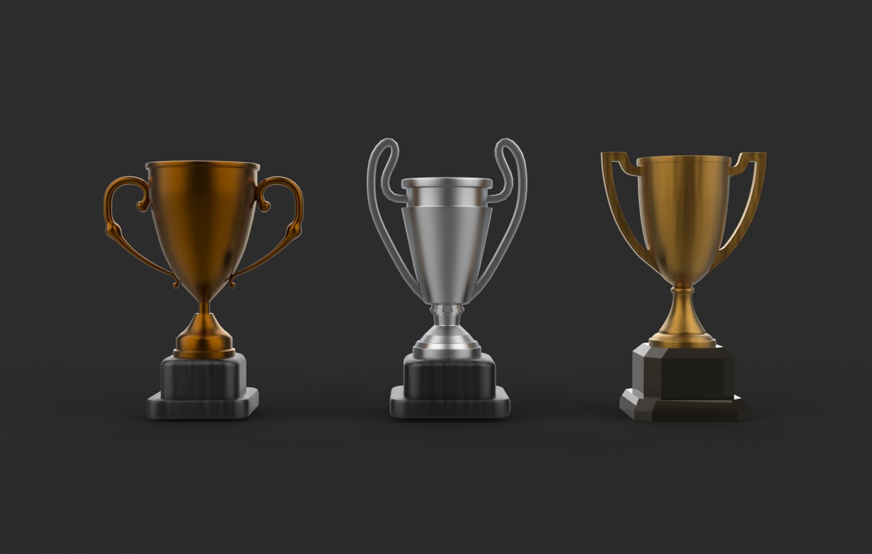 Golden Trophy 3D Model Model - TurboSquid 2339347