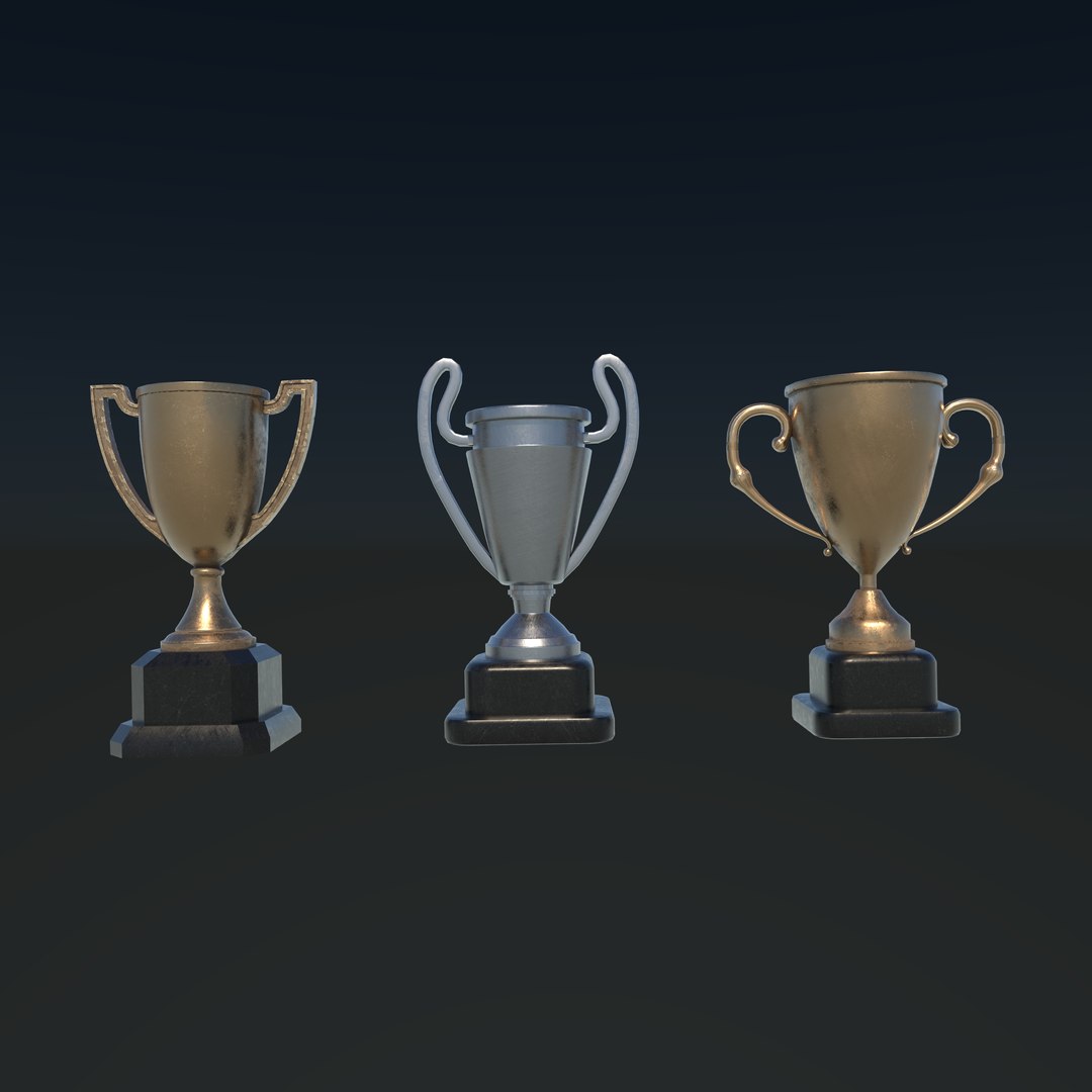 Golden Trophy 3D Model Model - TurboSquid 2339347