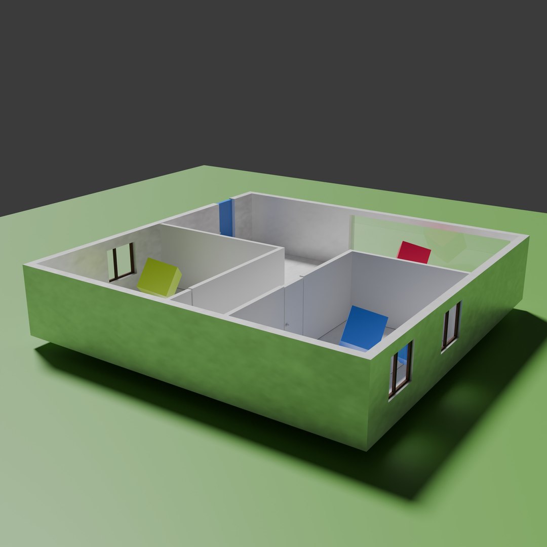 Model Of An Apartment Or Multi-room Office 3D - TurboSquid 2300037
