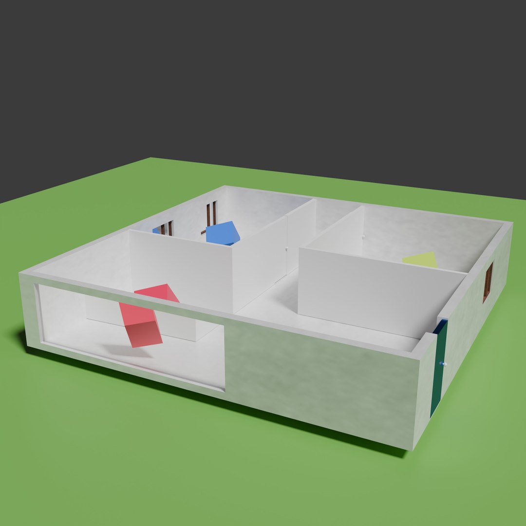 Model Of An Apartment Or Multi-room Office 3D - TurboSquid 2300037