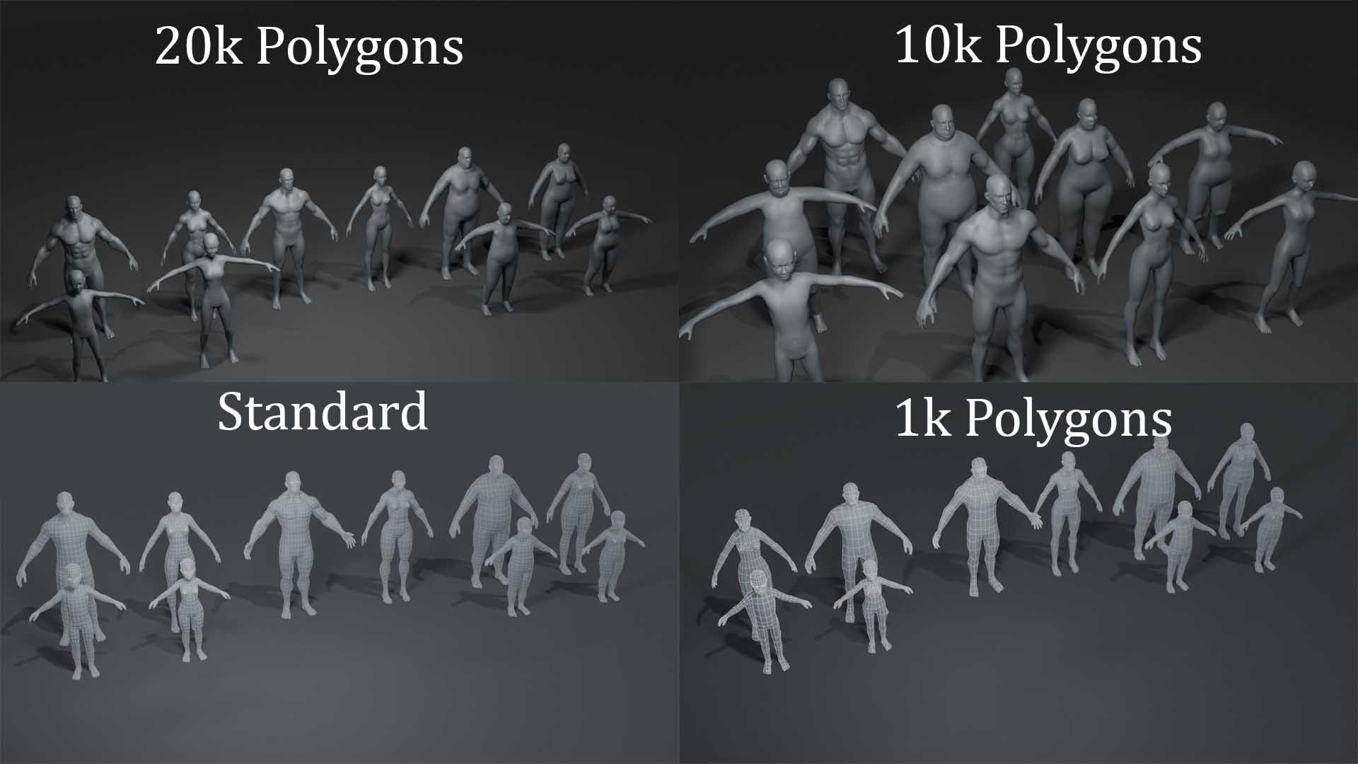 Human Body Base Mesh 40 Models Pack 3D model - TurboSquid 1769322