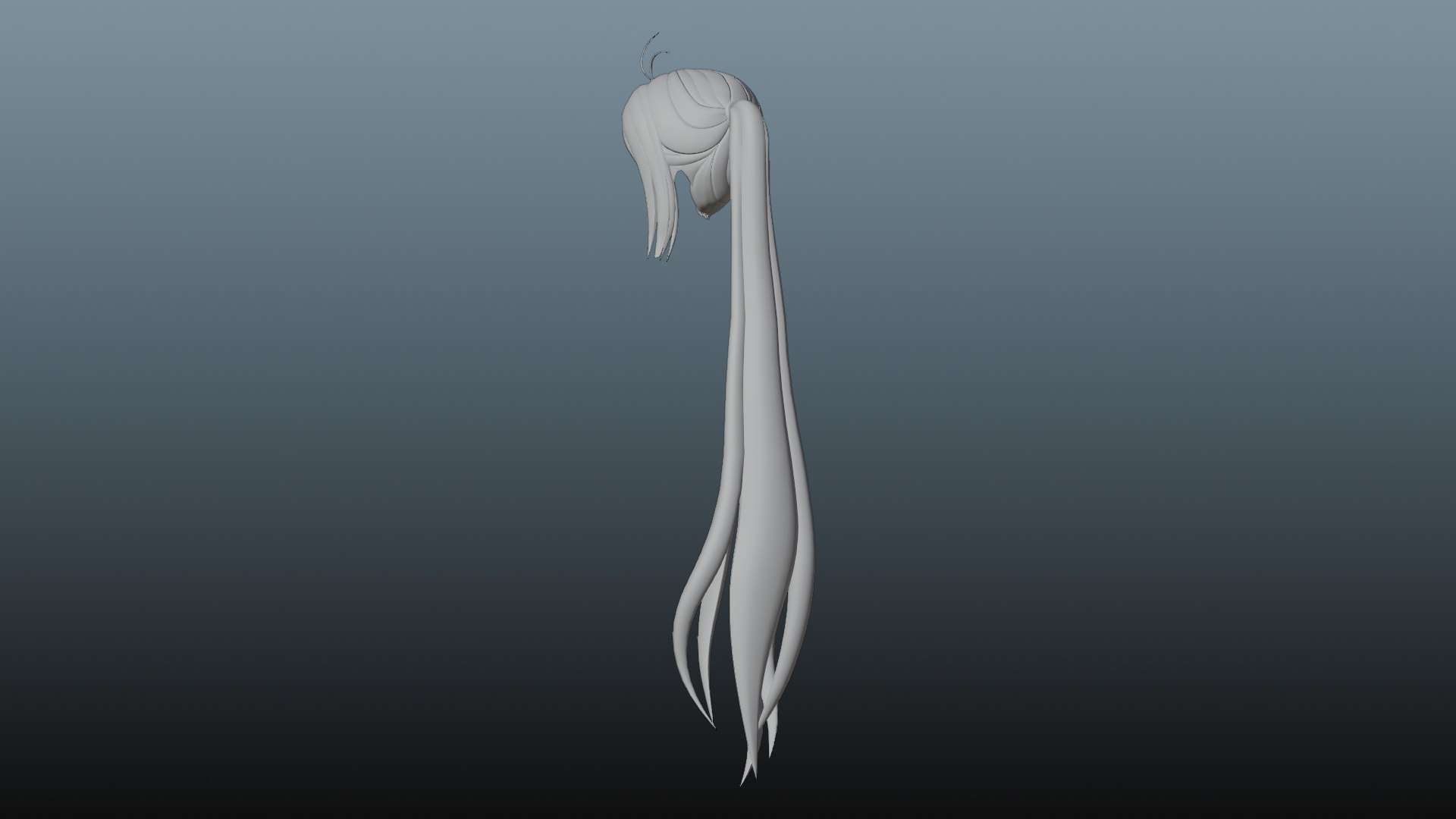 3D Female Hair Low Poly 3 Color Model Model - TurboSquid 2073808