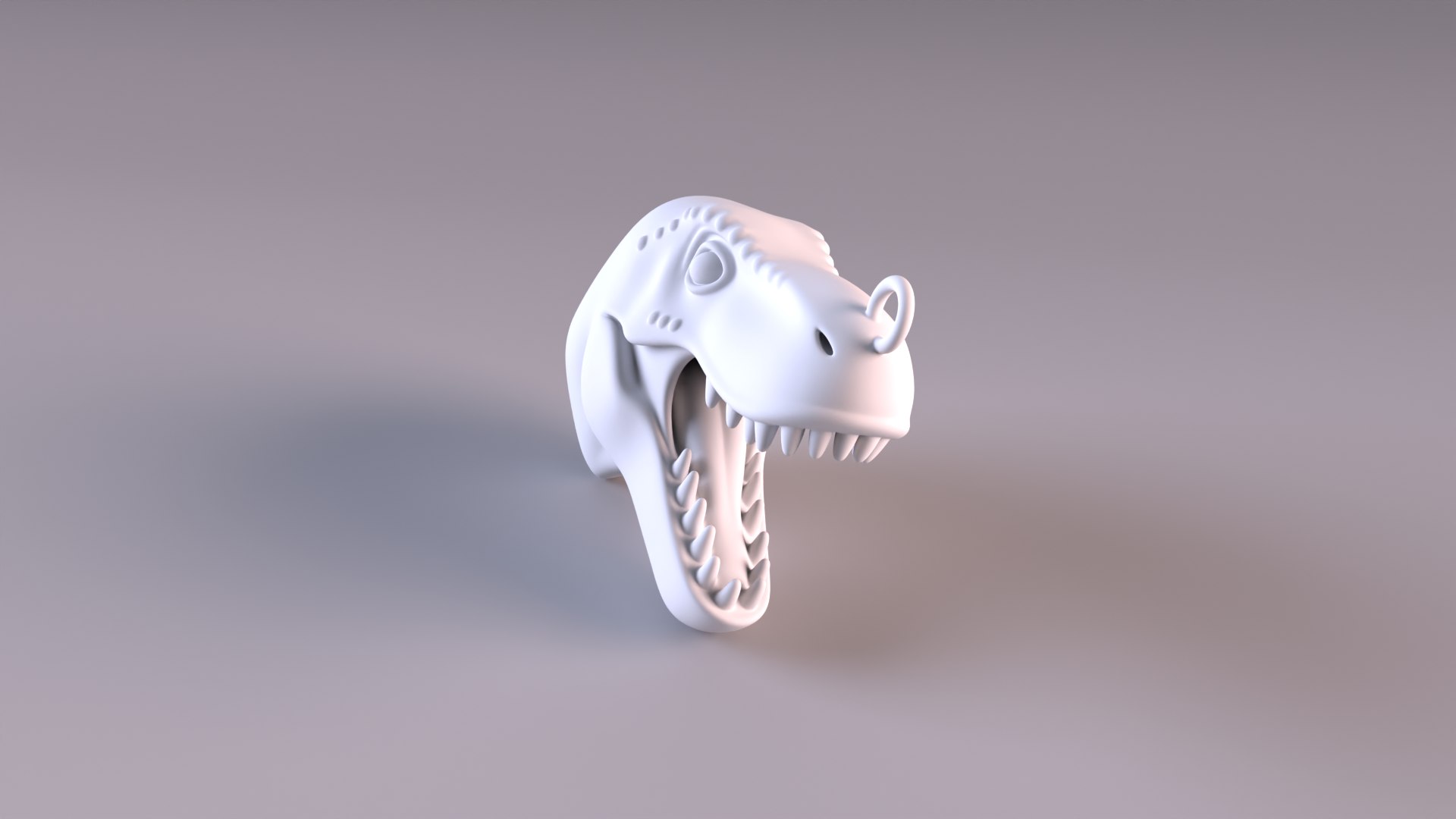 Dinosaur Head Keychain Fierce 3D STL File For Prehistoric Lovers ...